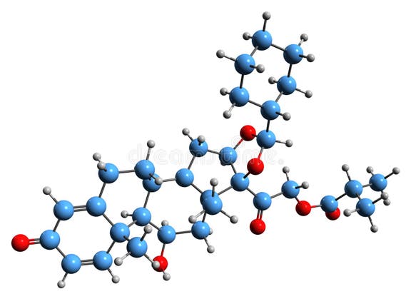 3D Image of Ciclesonide Skeletal Formula Stock Illustration ...