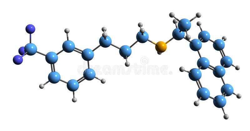 Cinacalcet Hyperparathyroidism Drug Molecule. Skeletal Formula. Stock ...