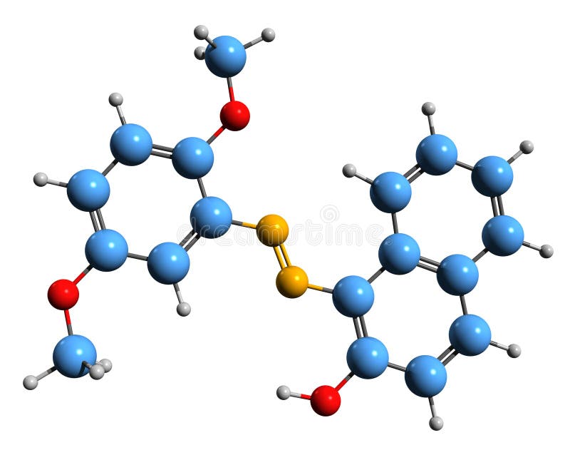 3D Image of Citrus Red 2 Skeletal Formula Stock Illustration ...