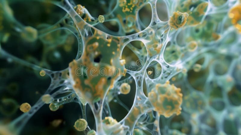 A 3D Image of a Colony of Algae Cells Showcasing Their Organized ...