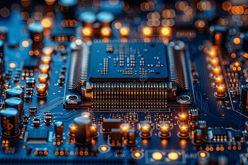 3d Image of a Computer Chip in Computer, in the Style of Vray Tracing ...