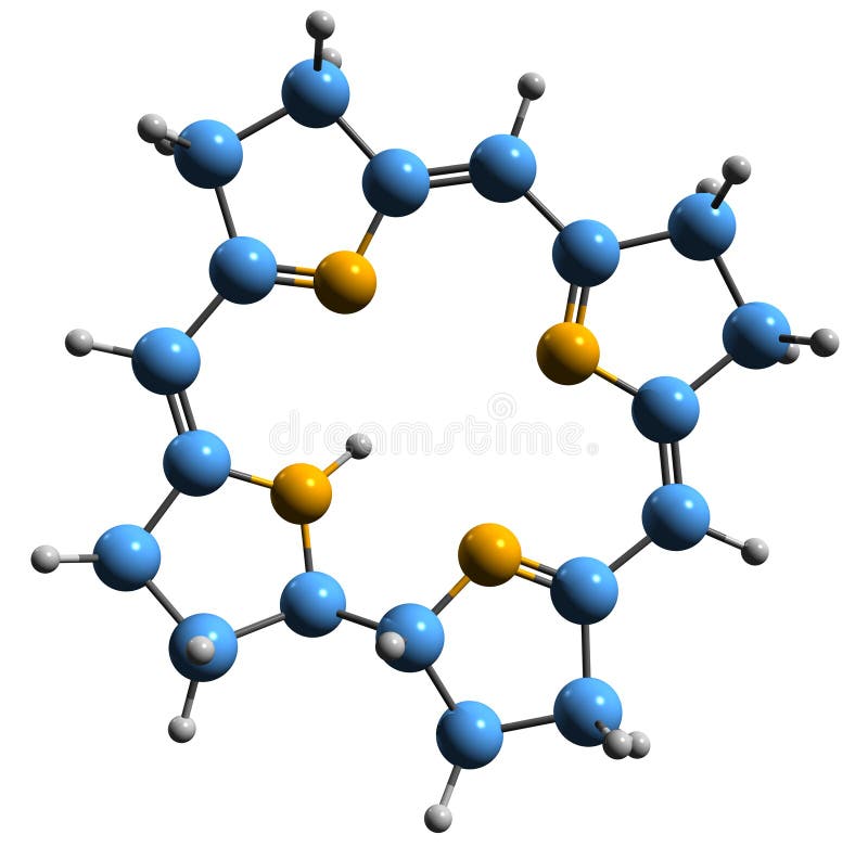 3D Image of Corrin Skeletal Formula Stock Illustration - Illustration ...