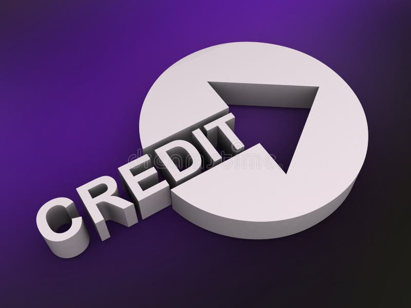 3D Credit Icon stock illustration. Illustration of lend - 98425280