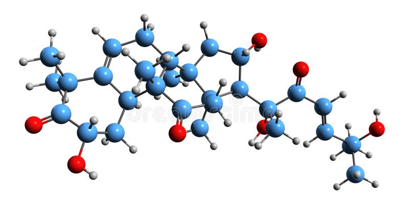 3D Image of Cucurbitacin D Skeletal Formula Stock Illustration ...