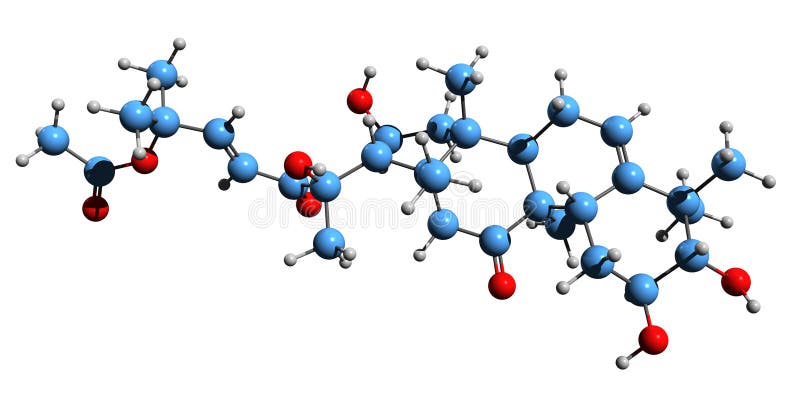 3D Image of Cucurbitacin Q Skeletal Formula Stock Illustration ...