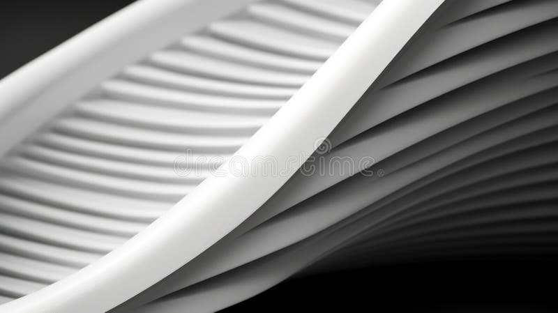 A 3d Image of a Curved Object. Generative AI Image. Stock Illustration ...