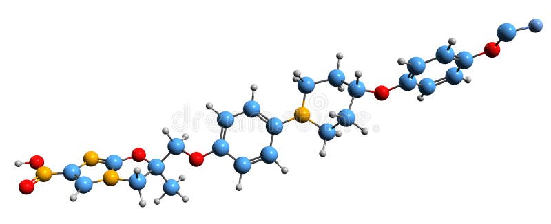 3D Image of Delamanid Skeletal Formula Stock Illustration ...