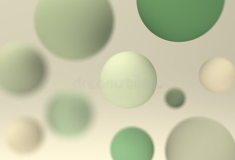 3D Image of Delicate Ball Background - Pastel Sphere with DOF Effect ...