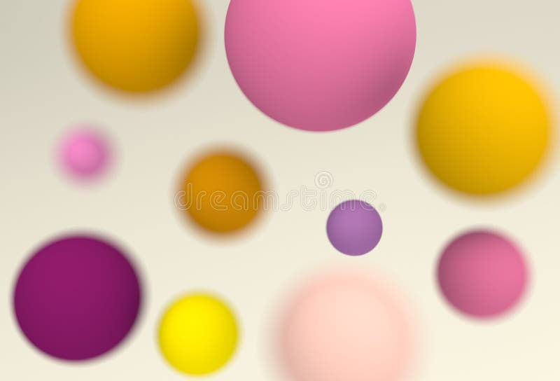 3D Image of Delicate Ball Background - Pastel Sphere with DOF Effect ...