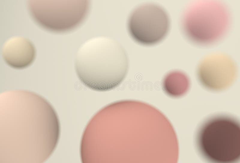 3D Image of Delicate Ball Background - Pastel Sphere with DOF Effect ...