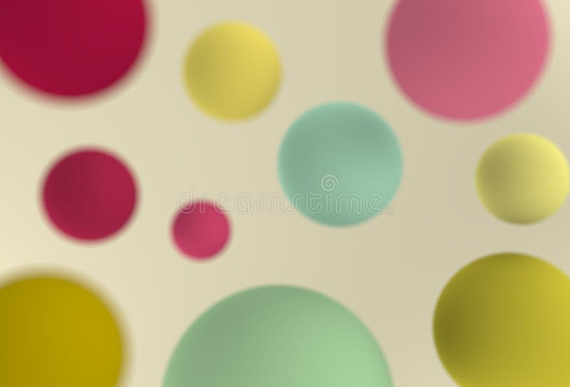 3D Image of Delicate Ball Background - Pastel Sphere with DOF Effect ...
