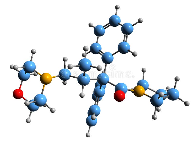 3D Image of Dextromoramide Skeletal Formula Stock Illustration ...