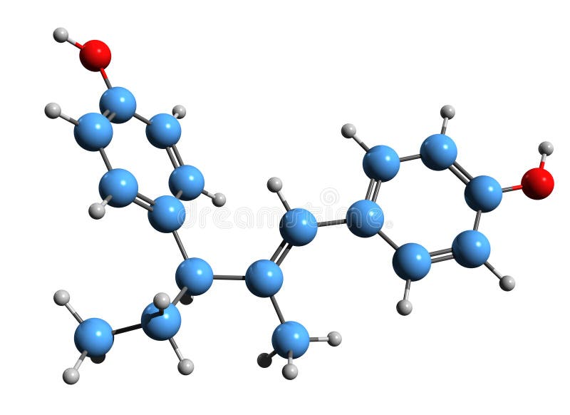 3D Image of Dianol Skeletal Formula Stock Illustration - Illustration ...