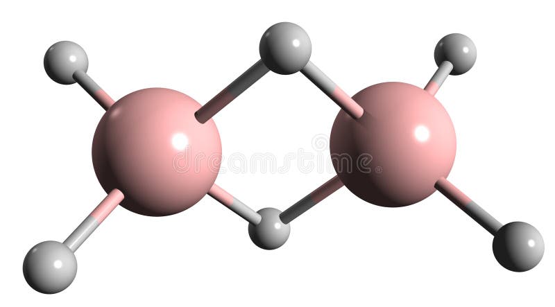 3D Image of Diborane Skeletal Formula Stock Illustration - Illustration ...