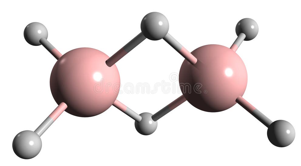 3D Image of Diborane Skeletal Formula Stock Illustration - Illustration ...