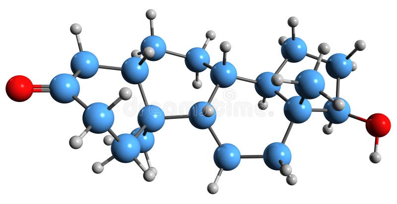 3D Image of Dihydrotestosterone Skeletal Formula Stock Illustration ...