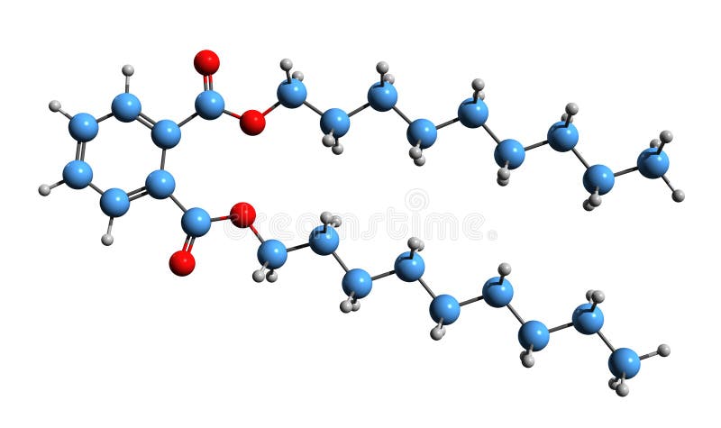 3D Image of Diisononyl Phthalate Skeletal Formula Stock Illustration ...