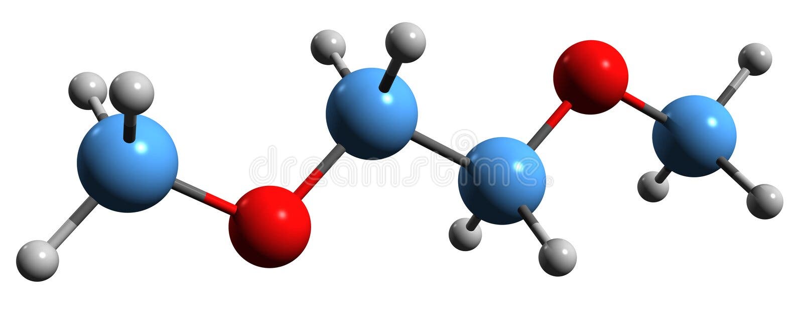 3D Image of Dimethyl Polysiloxane Skeletal Formula Stock Illustration ...