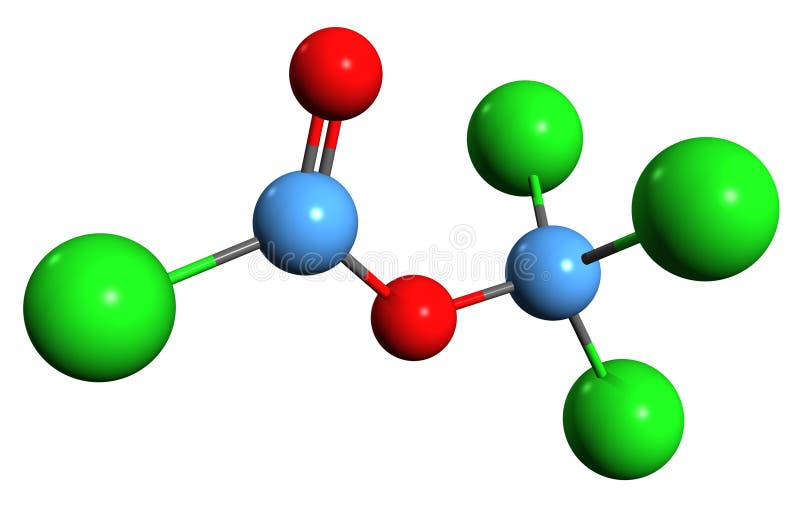 3D Image of Diphosgene Skeletal Formula Stock Illustration ...