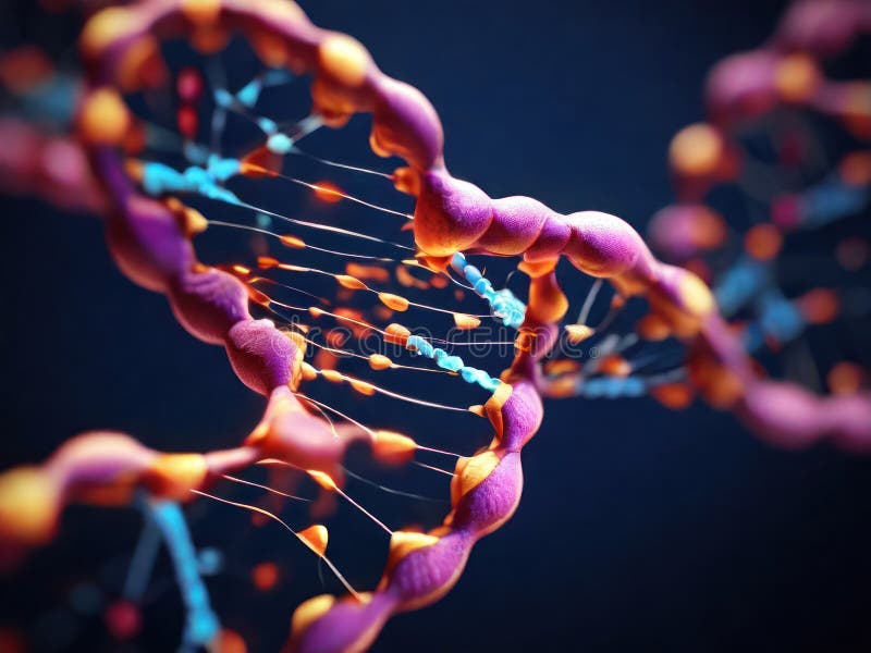 3d Image Of Dna Replication Illustrating The Complex Process Of Cell Division And Genetic