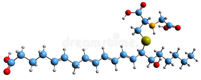 3D Image of Eoxin D4 Skeletal Formula Stock Illustration - Illustration ...