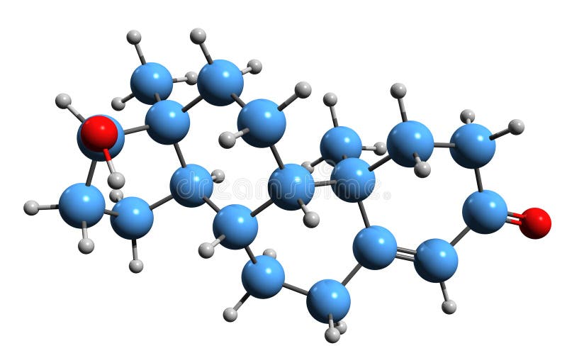 3D Image of Epitestosterone Skeletal Formula Stock Illustration ...