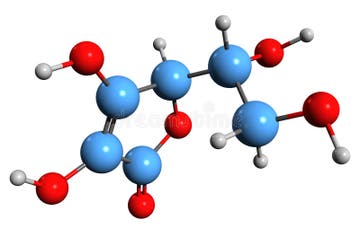 3D Image of Erythorbic Acid Skeletal Formula Stock Illustration ...