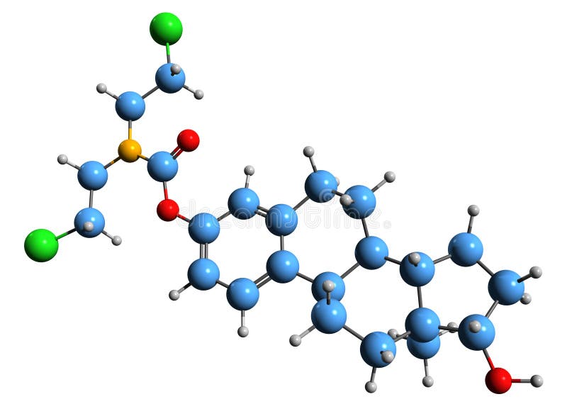 3D Image of Estramustine Skeletal Formula Stock Illustration ...