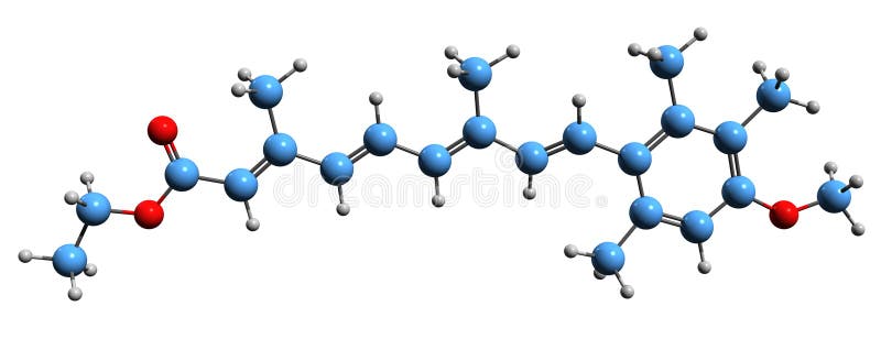 3D Image of Etretinate Skeletal Formula Stock Illustration ...