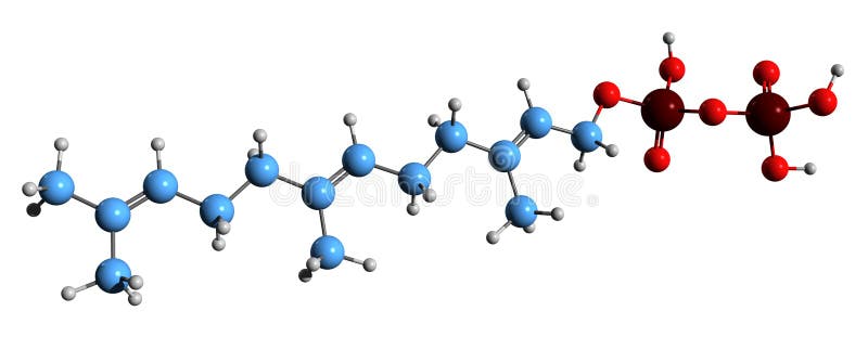 3D Image of Farnesyl Pyrophosphate Skeletal Formula Stock Illustration ...