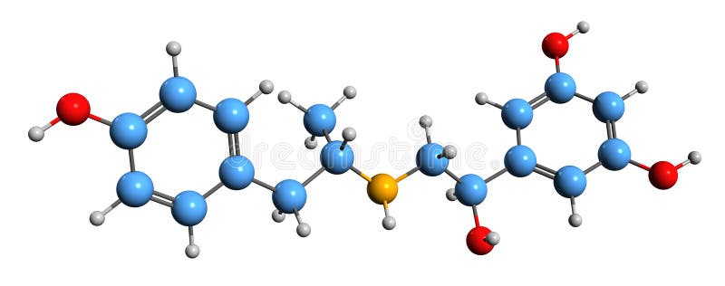 3D Image of Fenoterol Skeletal Formula Stock Illustration ...