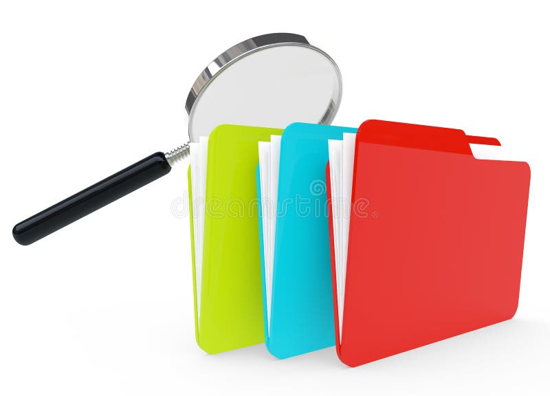 3d image of a file folder stock illustration. Illustration of ...