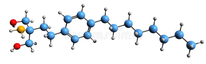 3D Image of Fingolimod Skeletal Formula Stock Illustration ...