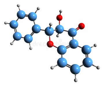 3D Image of Flavanonol Skeletal Formula Stock Illustration ...