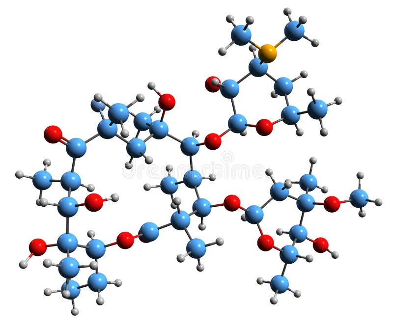 3D Image of Flurithromycin Skeletal Formula Stock Illustration ...