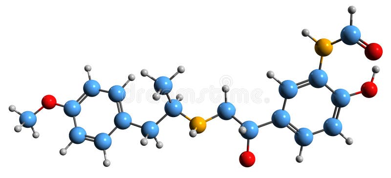 3D Image of Formoterol Skeletal Formula Stock Illustration ...