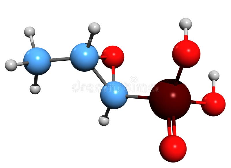 3D Image of Fosfomycin Skeletal Formula Stock Illustration ...