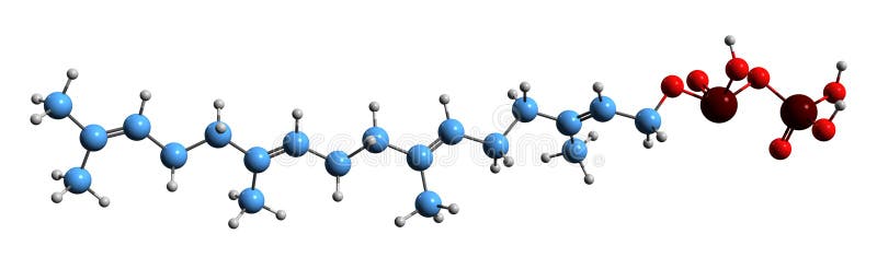 3D Image of Geranylgeranyl Pyrophosphate Skeletal Formula Stock ...