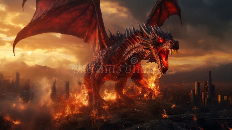 1+ Dragon attacks city Free Stock Photos - StockFreeImages