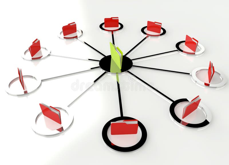 3d Image of Green File Folder Stock Illustration - Illustration of ...