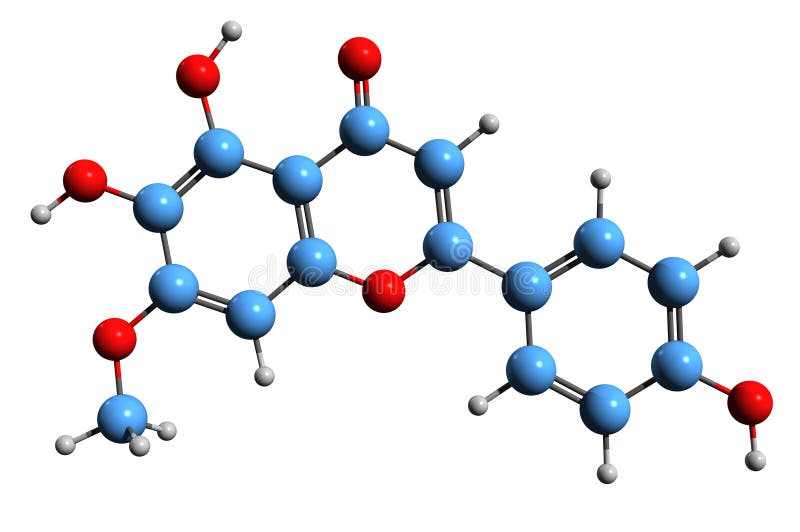 3D Image of Hispidulin Skeletal Formula Stock Illustration ...