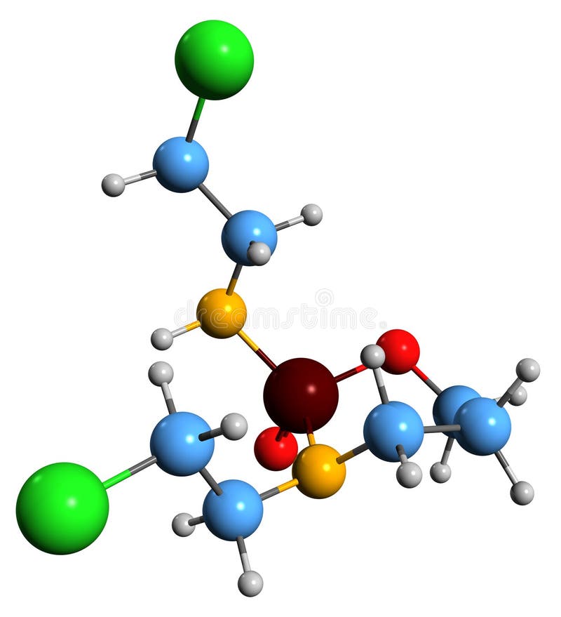3D Image of Ifosfamide Skeletal Formula Stock Illustration ...
