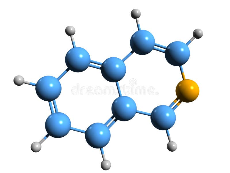3D Image of Isoquinoline Skeletal Formula Stock Illustration ...