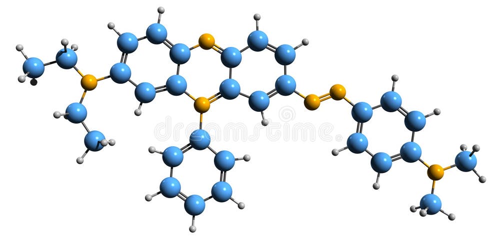 3D Image of Janus Green B Skeletal Formula Stock Illustration ...