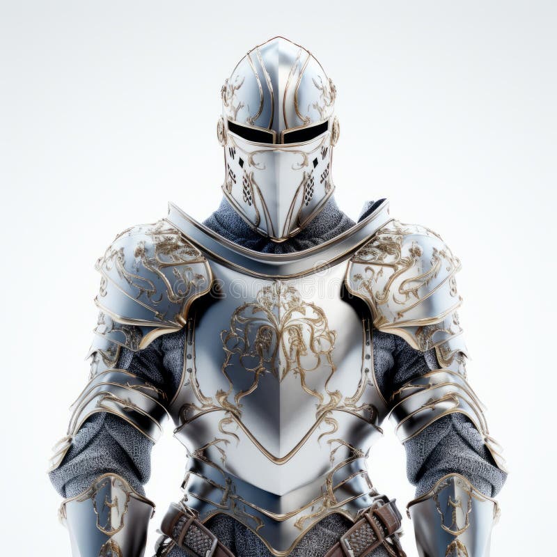 Stylish 3d Knight Armor on White Background - Brian Mashburn Inspired ...