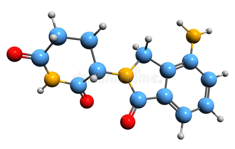 3D Image of Lenalidomide Skeletal Formula Stock Illustration ...