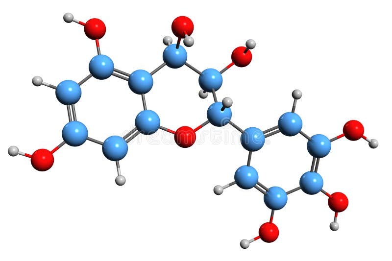 3D Image of Leucodelphinidin Skeletal Formula Stock Illustration ...