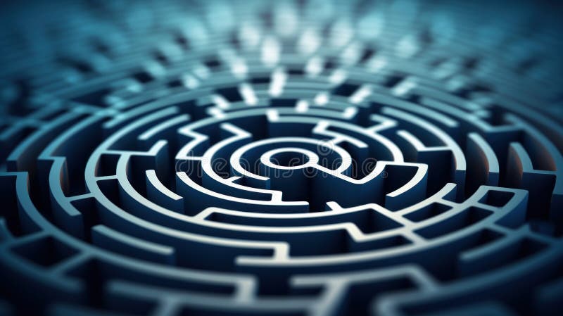 A 3d Image of a Maze with Many Different Paths, AI Stock Illustration ...