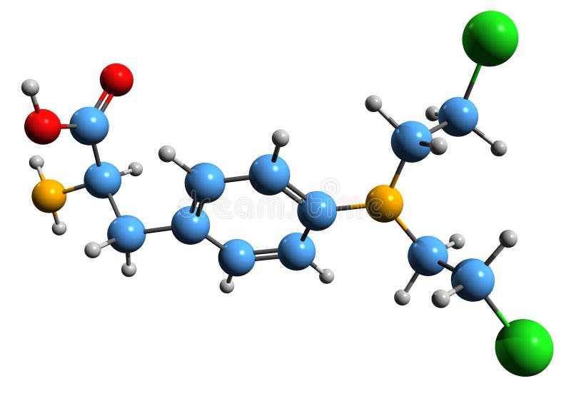 3D Image of Melphalan Skeletal Formula Stock Illustration ...