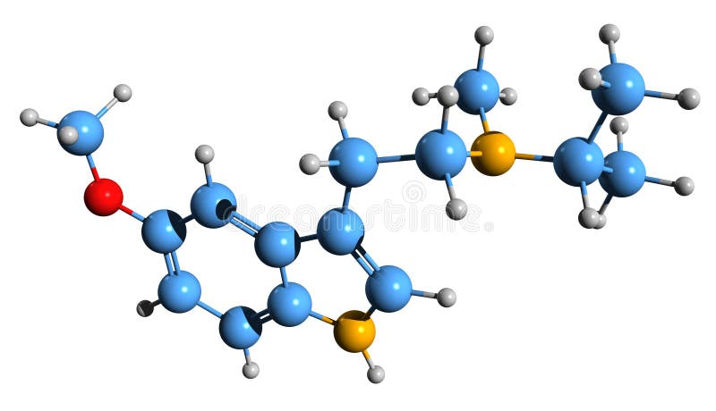3D Image of 5-MeO-MiPT Skeletal Formula Stock Illustration ...